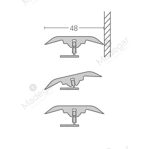 Multiperfil, 3 en 1 1475582 en Roble Corte Transversal Calizo, Laminado 4.8cm. Parador